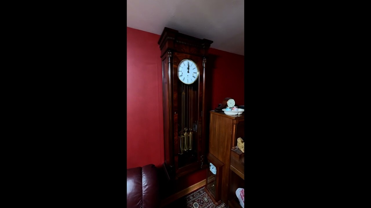 Custom Sligh Wellington Wall-Mounted Grandfather Clock, circa 1990 ...