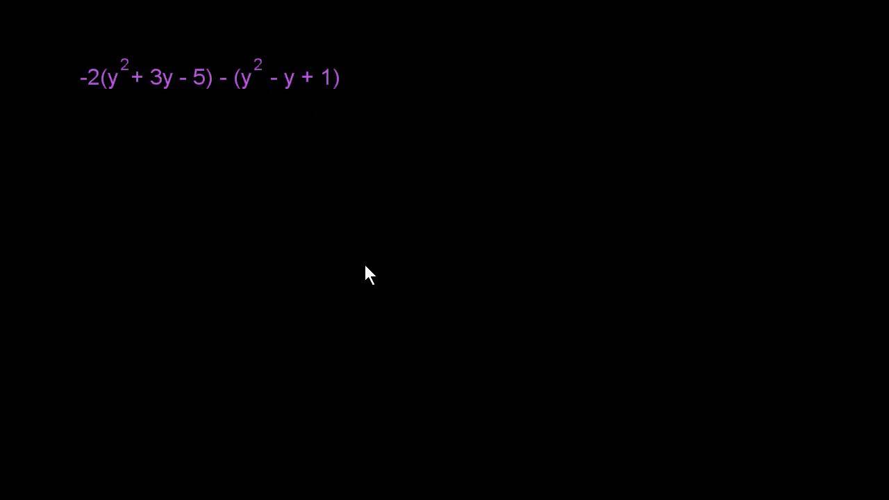 Simplifying Algebraic Expressions with Parenthesis - YouTube