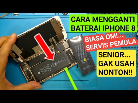 CARA MENGGANTI BATERAI IPHONE 8‼️ SERVIS PEMULA // JKS opreker handphone