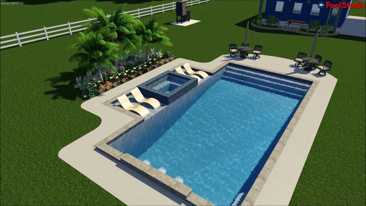 Platinum Pools - Stewart Pool Video 2 - designed by Clay Givens - YouTube