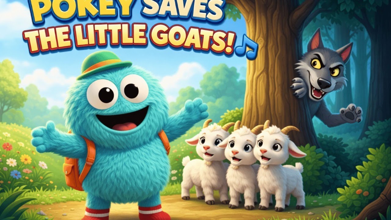 ⭐ Pokey Saves the Little Goats 🐐🎵 | Brave Pokey Kids Song | Fun ...