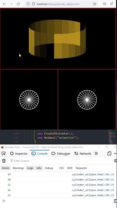 3D Cylinder from HTML SVG to HTML CSS 3D using JavaScript #shorts @jmc23id - YouTube