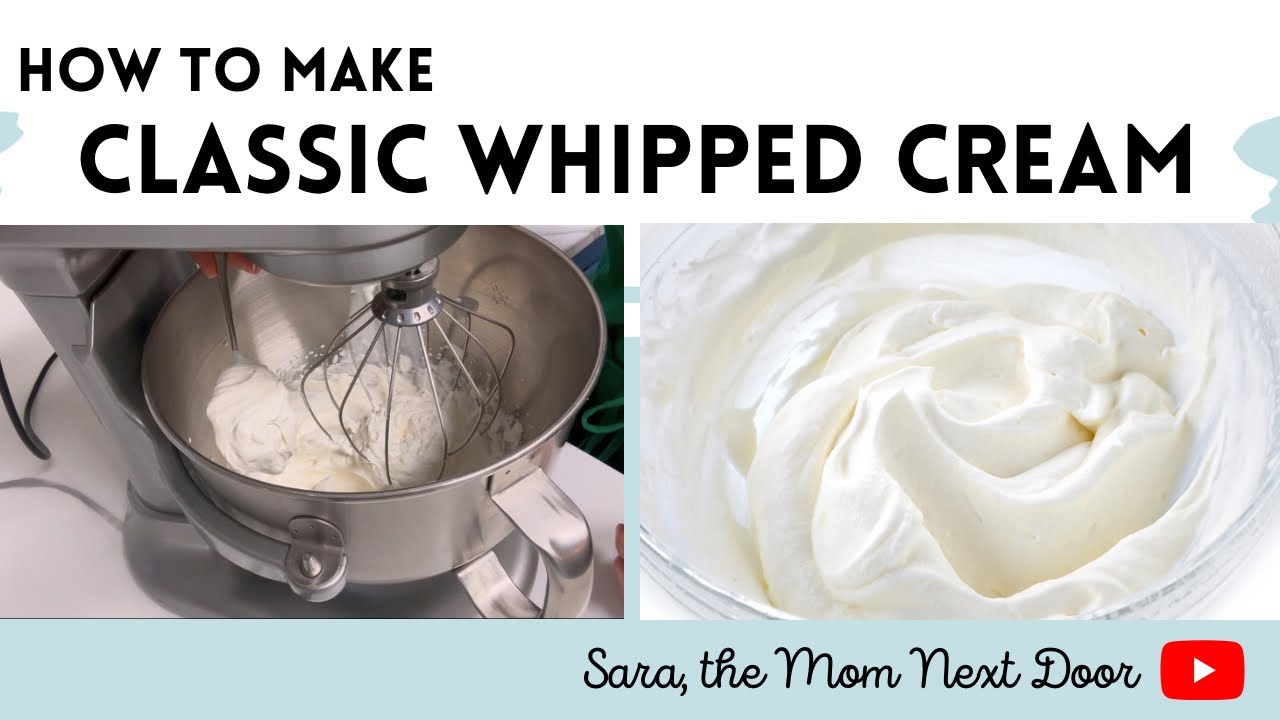 How to make CLASSIC WHIPPED CREAM using your KitchenAid mixer - YouTube