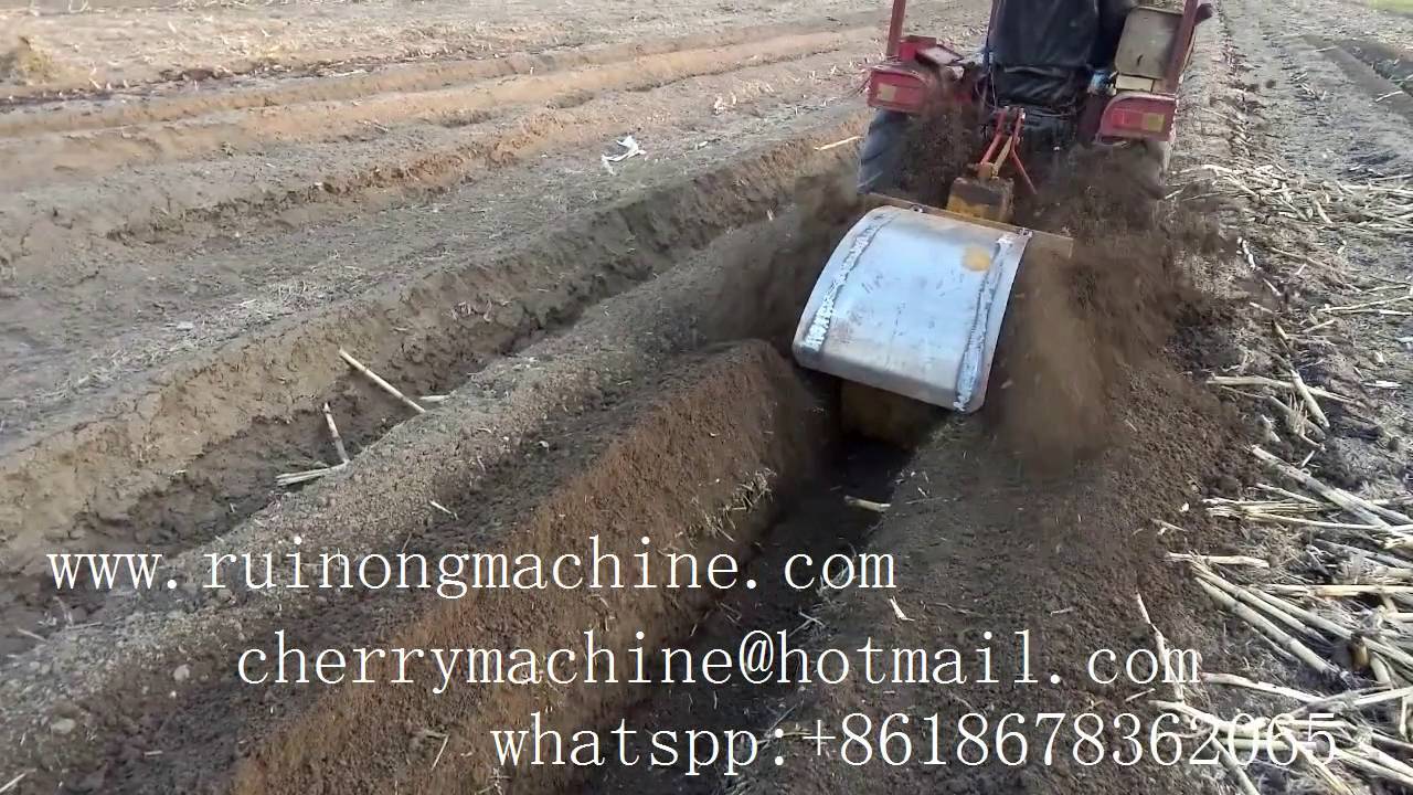 tractor mounted mid PTO driven new designed ditcher - YouTube