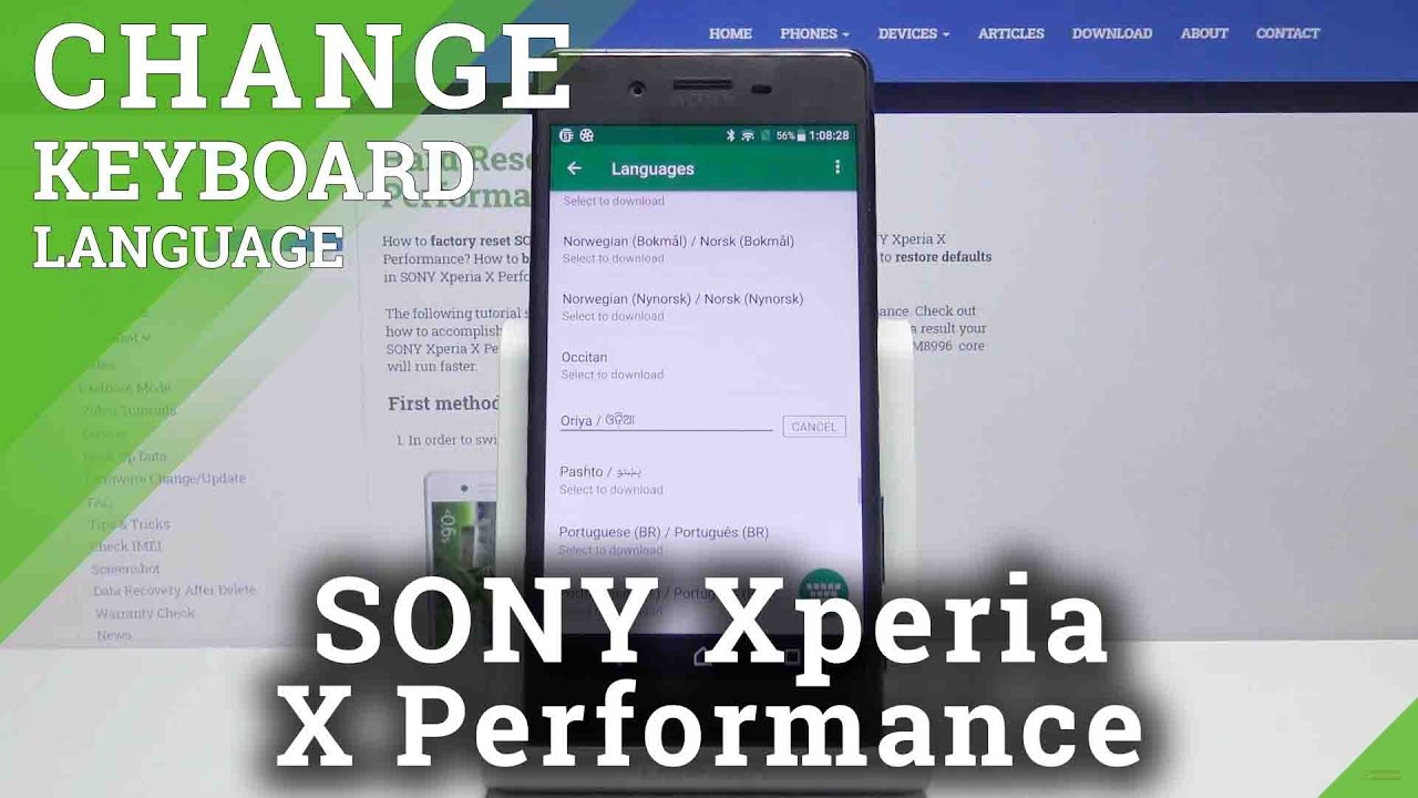 How to Change Keyboard Language in SONY Xperia X Performance – Keyboard ...