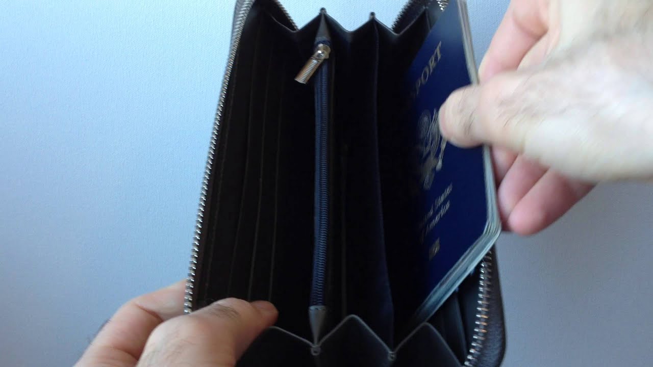 Avallone Canvas & Leather Men's RFID Travel Wallet - Grey - YouTube
