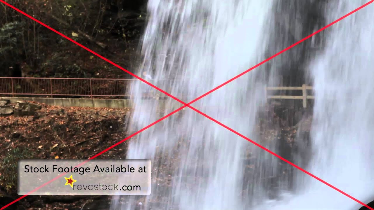 Backside of waterfall - STOCK FOOTAGE - YouTube