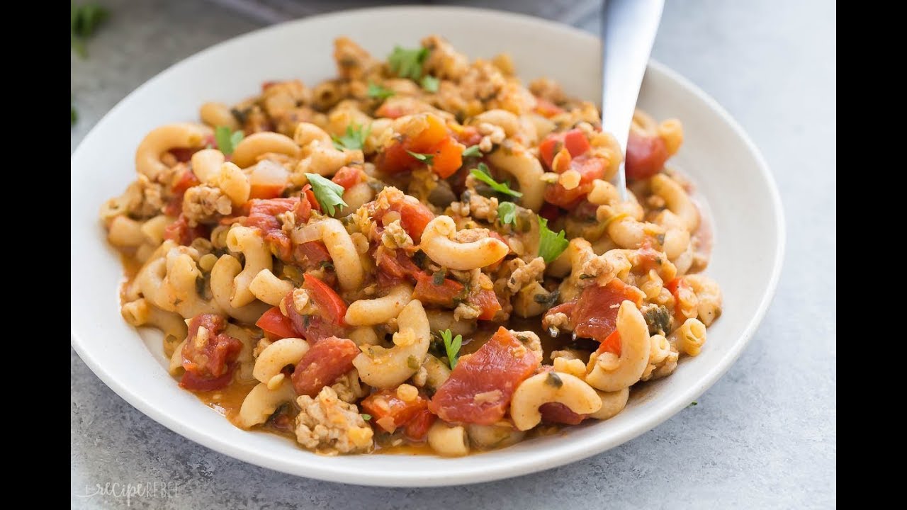 One Pot Turkey Chili Mac Recipe - YouTube