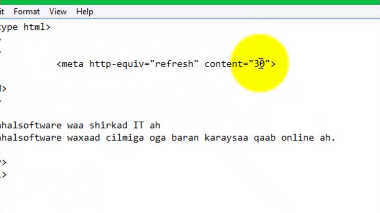 Lesson 28 The HTML meta Element Sahalsoftware - YouTube