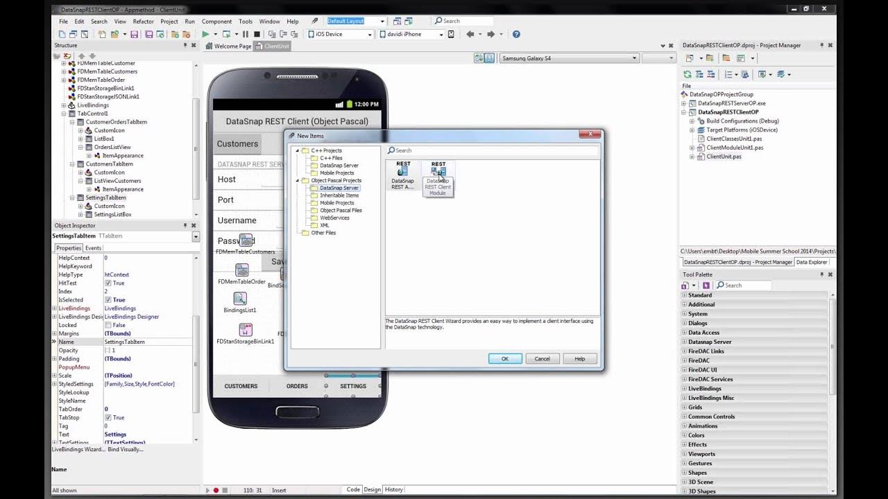 Mobile Summer School - Lesson 4 Object Pascal - Building Multi-tier Apps with DataSnap REST/JSON ...