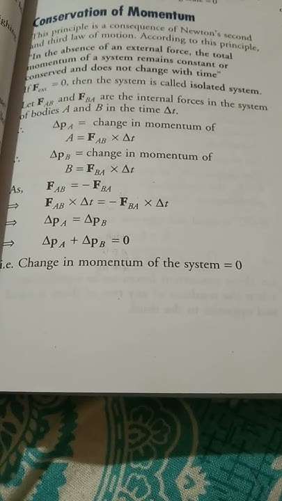 conservation of momentum class 11th physics #physics #lawsofmotion ...