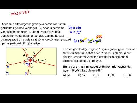 31. soru 🔆2024 TYT Matematik🔆doğruda açı🔆orta seviye