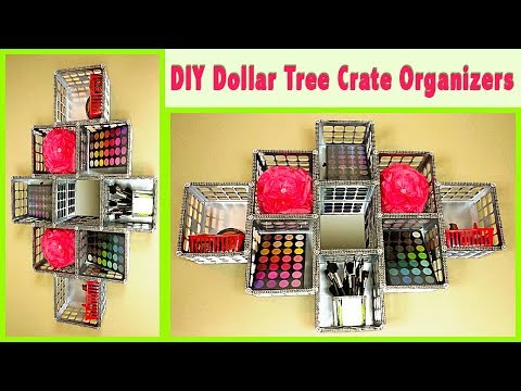 Dollar Tree DIY Crate Storage Organizer - YouTube