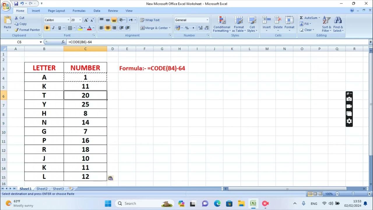 Generate Letters A to Z in Excel #Short Excel Magic Trick . Excel Formula - YouTube