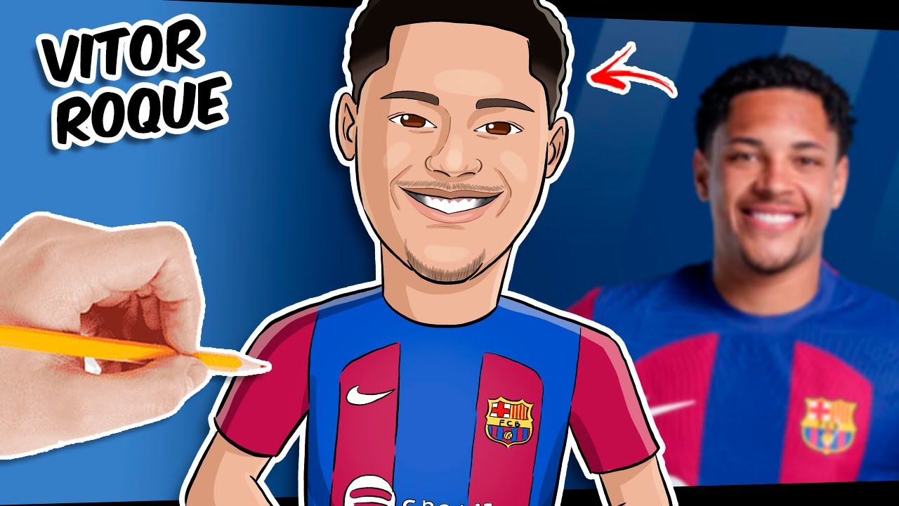 Como Desenhar o VITOR ROQUE no Barcelona ! Jóia do Barça ! - YouTube