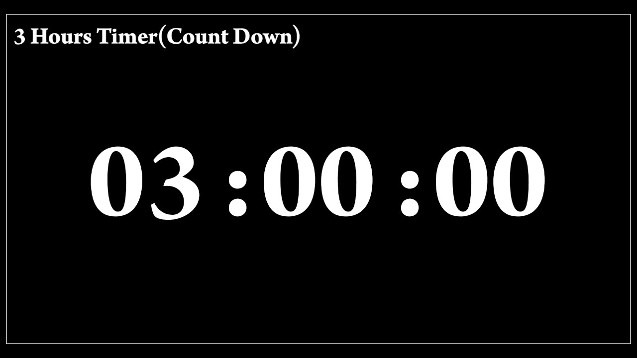 3 hours countdown timer - YouTube