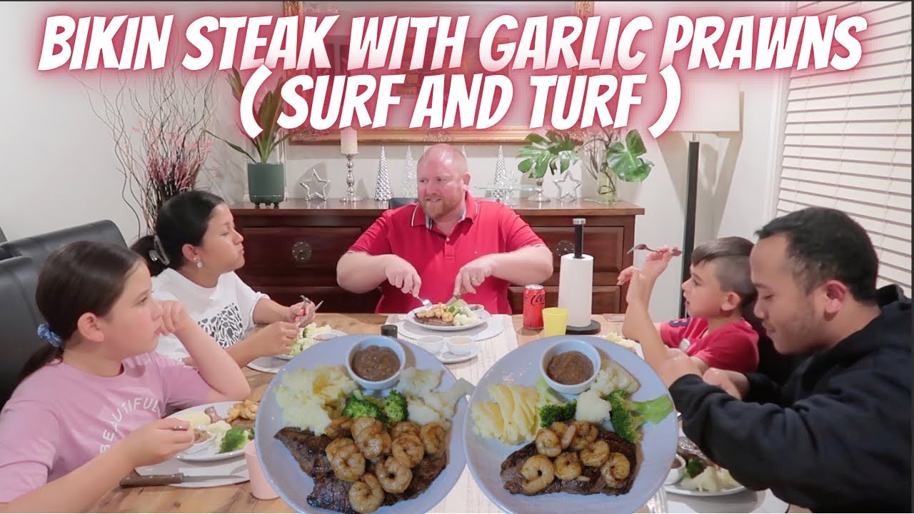 STEAK DAN UDANG BAWANG PUTIH ( SURF AND TURF ) PART 2 - YouTube