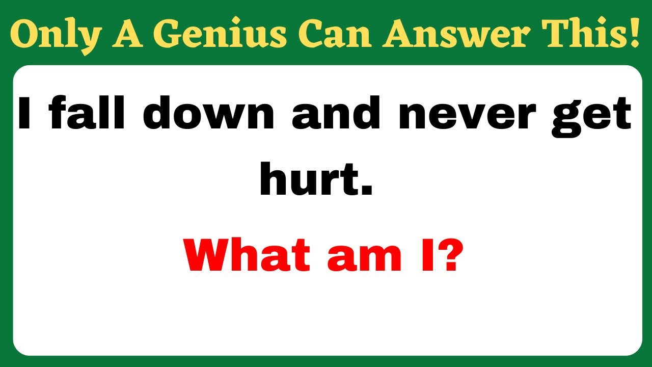 Easy English Riddles With Answers To Test Your Brain IQ | Riddles In ...