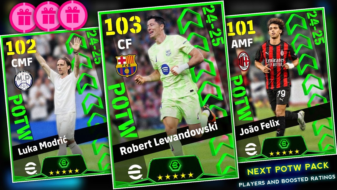 Upcoming Thursday New Potw Worldwide May 29 '25 In eFootball 2025 ...