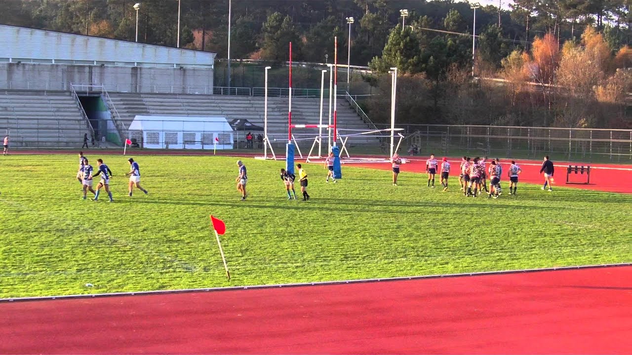 Ensayo y transformación de Oviedo rugby - YouTube