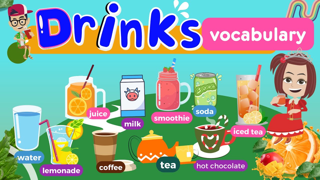Learn English vocabulary for kids - 033 Drinks Vocabulary | Words ...