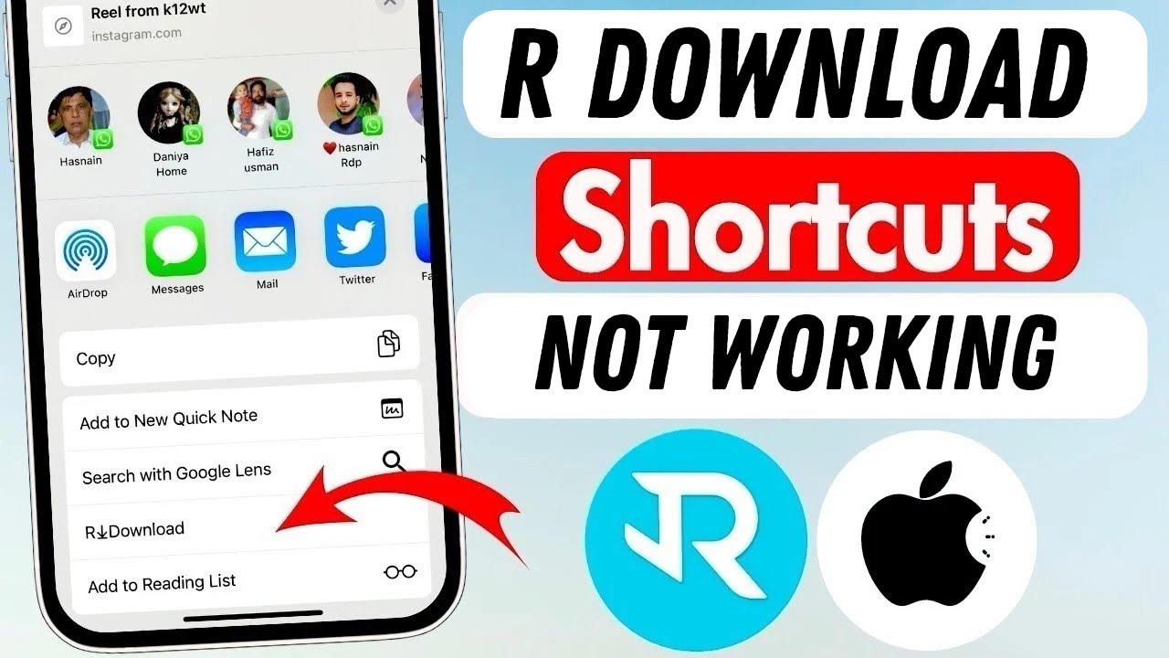 How To Fixed R Download Shortcut Problem In IPhone | R Download ...
