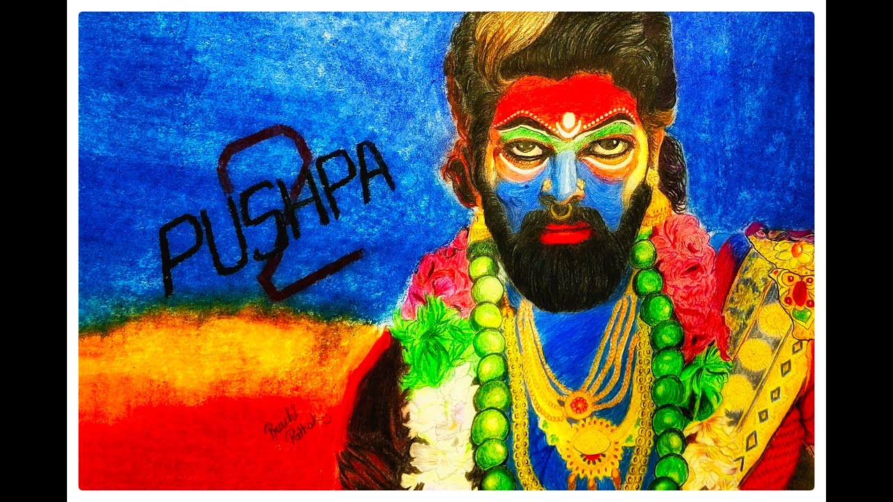 Pushpa 2 Allu Arjun Drawing | How To Draw Allu Arjun Pushpa 2 Movie ...