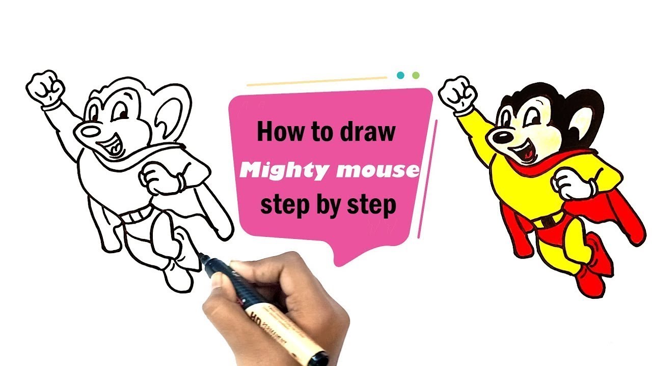 Mighty Mouse Drawing