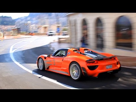 Orange Porsche 918 in Monaco! Sound & Walkaround - YouTube