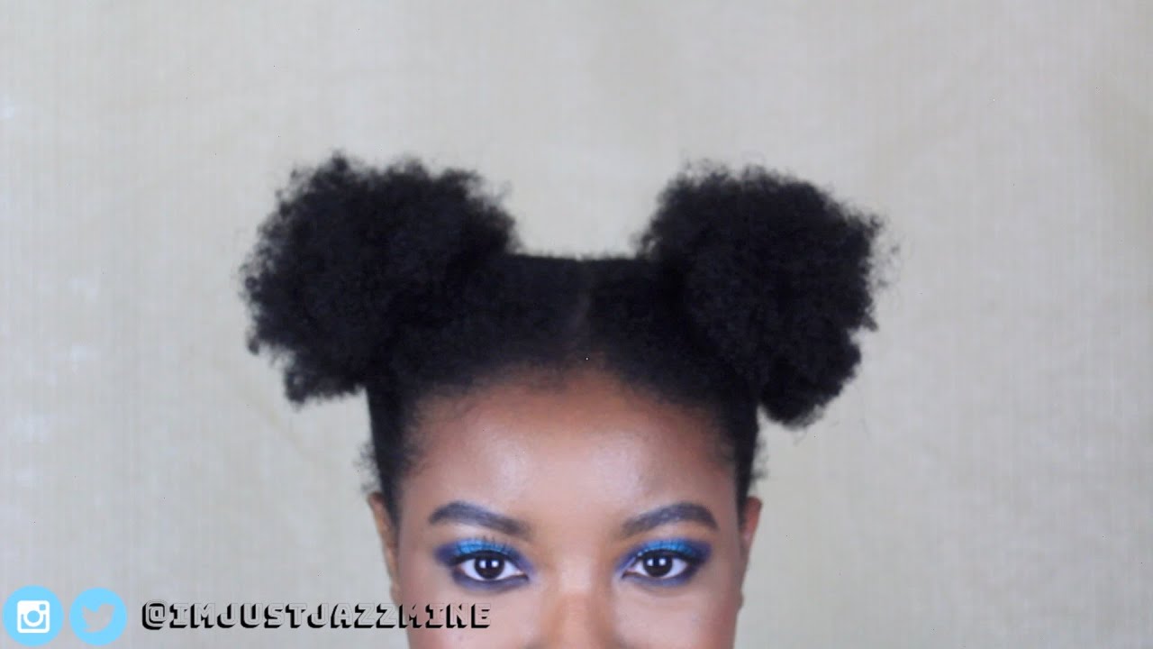 2 Puff Hairstyle Tutorial for 4C Natural Hair | Hair Tutorial ...