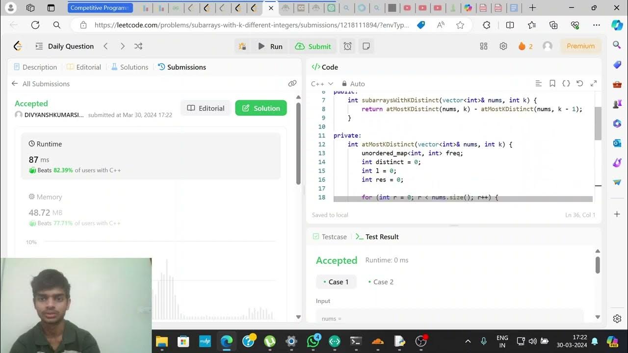 Leetcode Daily Problem Streak Day 2 Youtube