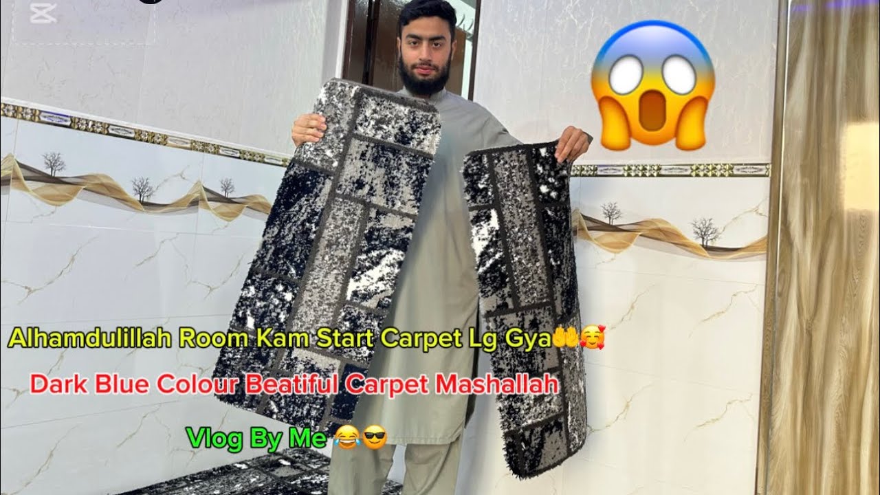 Room Kam Shuru😍|Carpet Lg Cya😇Dark Blue Colour|Vlog By ...