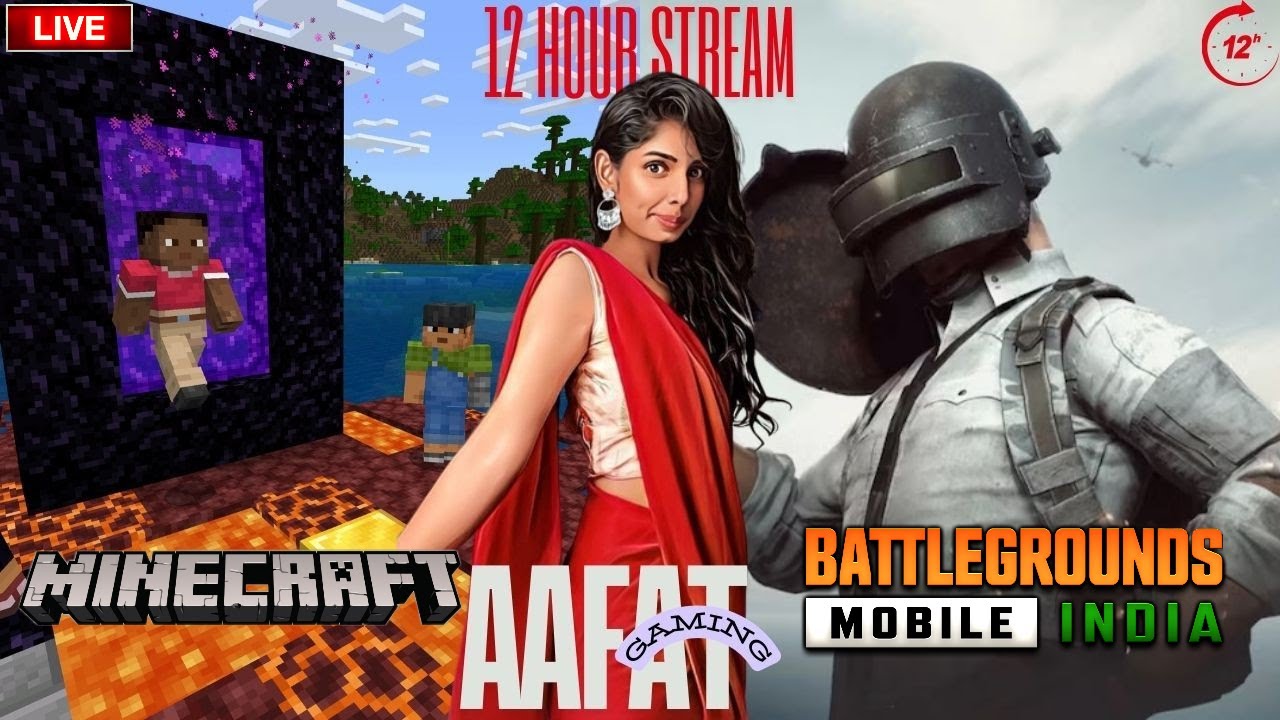 12 HOUR STREAM | MINECRAFT & BGMI | #livestream #12hoursstream # ...