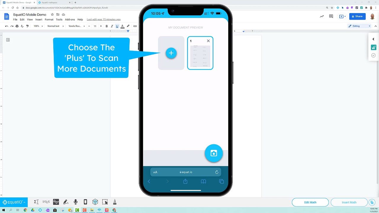 Using EquatIO Mobile To Create New Documents For Mathspace - YouTube