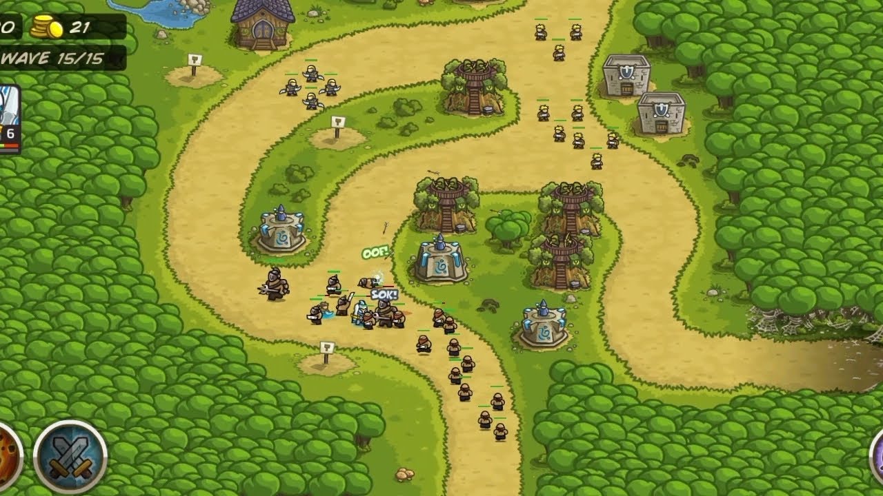 [Walkthrough] (android) (normal) Kingdom Rush » Level 5 Silveroak Forest (Campaign) - YouTube