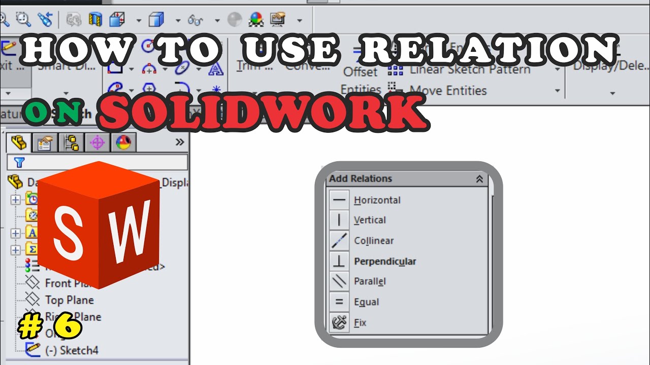 Solidwork 2014 • #6 How to Use Relation on Solidwork - YouTube