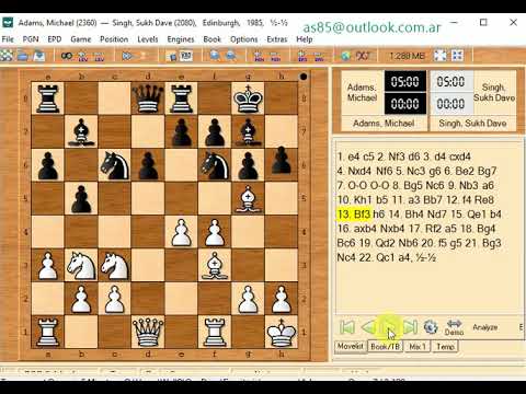 Adams Michael chess game 4 - YouTube