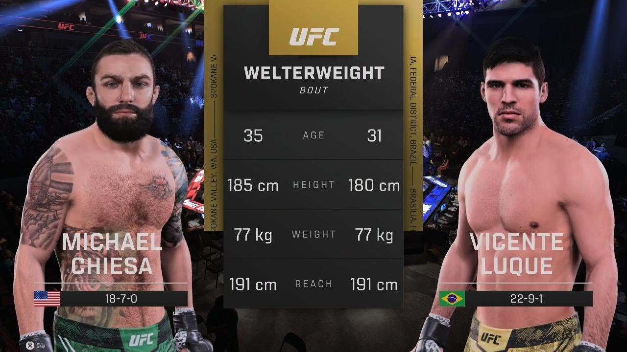 UFC 265 | Michael Chiesa vs Vicente Luque - YouTube