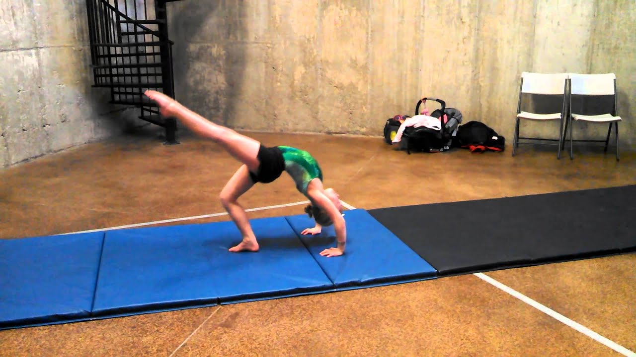 Straight leg backbend kickover - YouTube