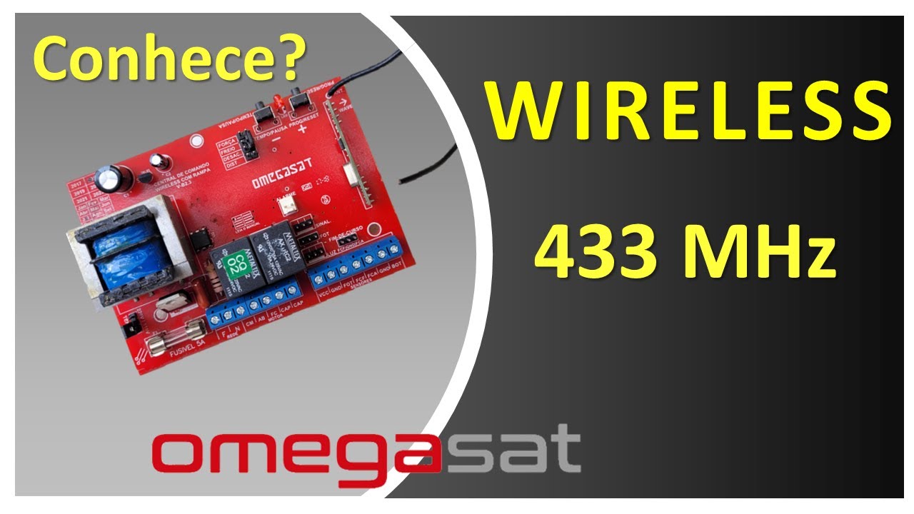 Como é Central Comando Wireless Omegasat Antiga 433 Mhz, Onde Ligar Motor e Capacitor - YouTube