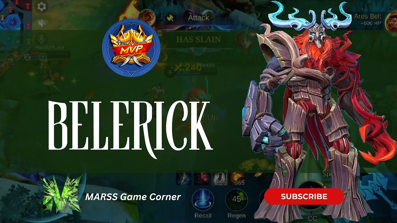 BELERICK GAMEPLAY MOBILE LEGENDS | SOLO PLAYER | BUILD & EMBLEM | MLBB ...