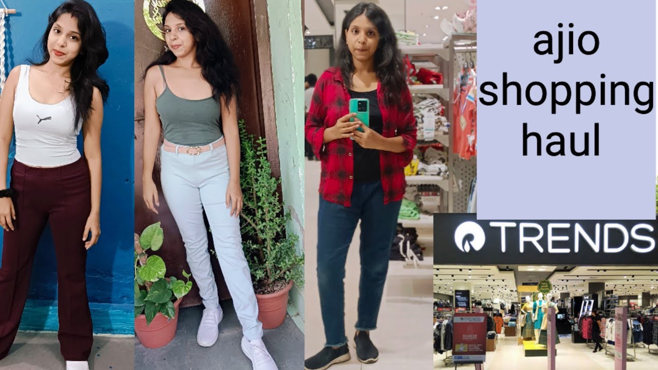 ajio shopping haul* trendy tops and bottom wear * trend shopping 🛍️🛒 ...