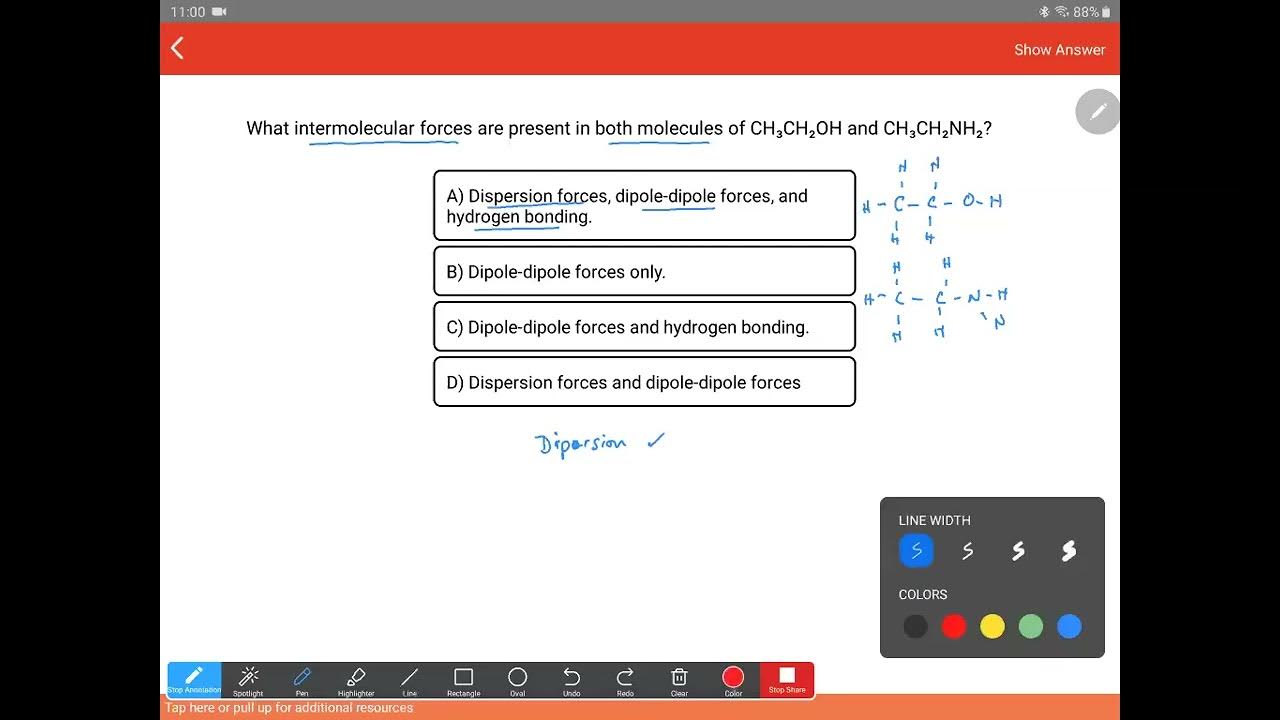 Identifying intermolecular forces in organic molecules - YouTube