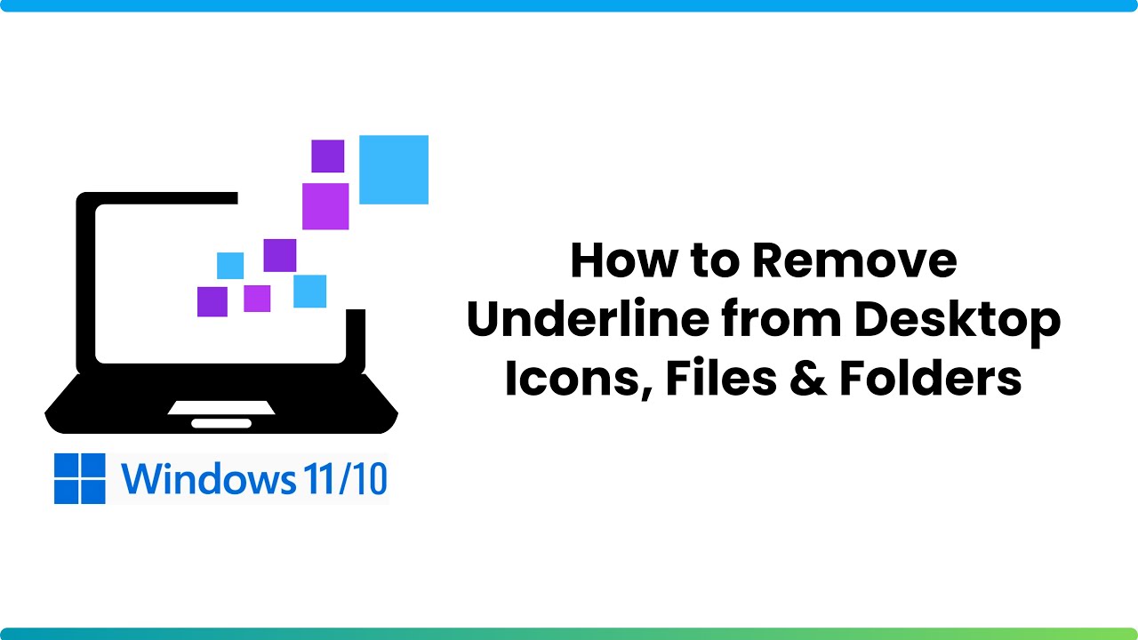 How to Remove Underline from Desktop Icons, Files & Folders - YouTube