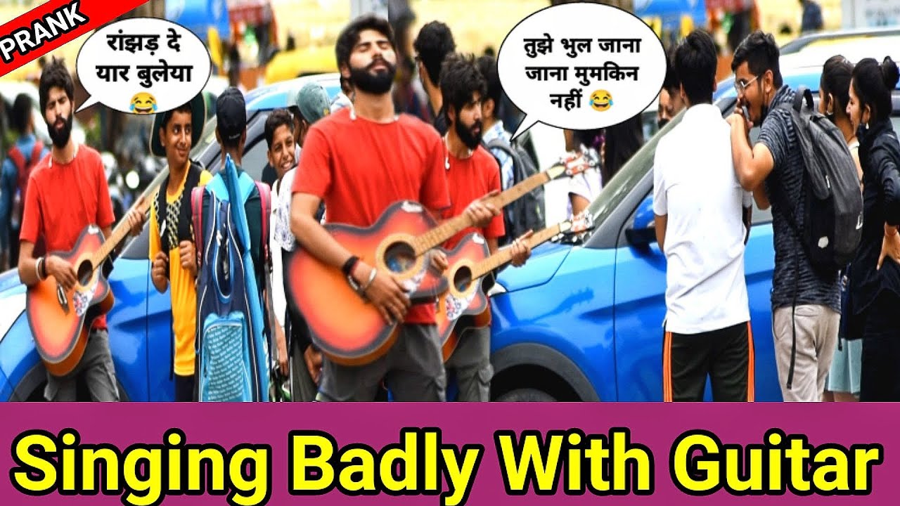 Singing Badly With Guitar 🎸😂 || Video By Sk Vaid - YouTube