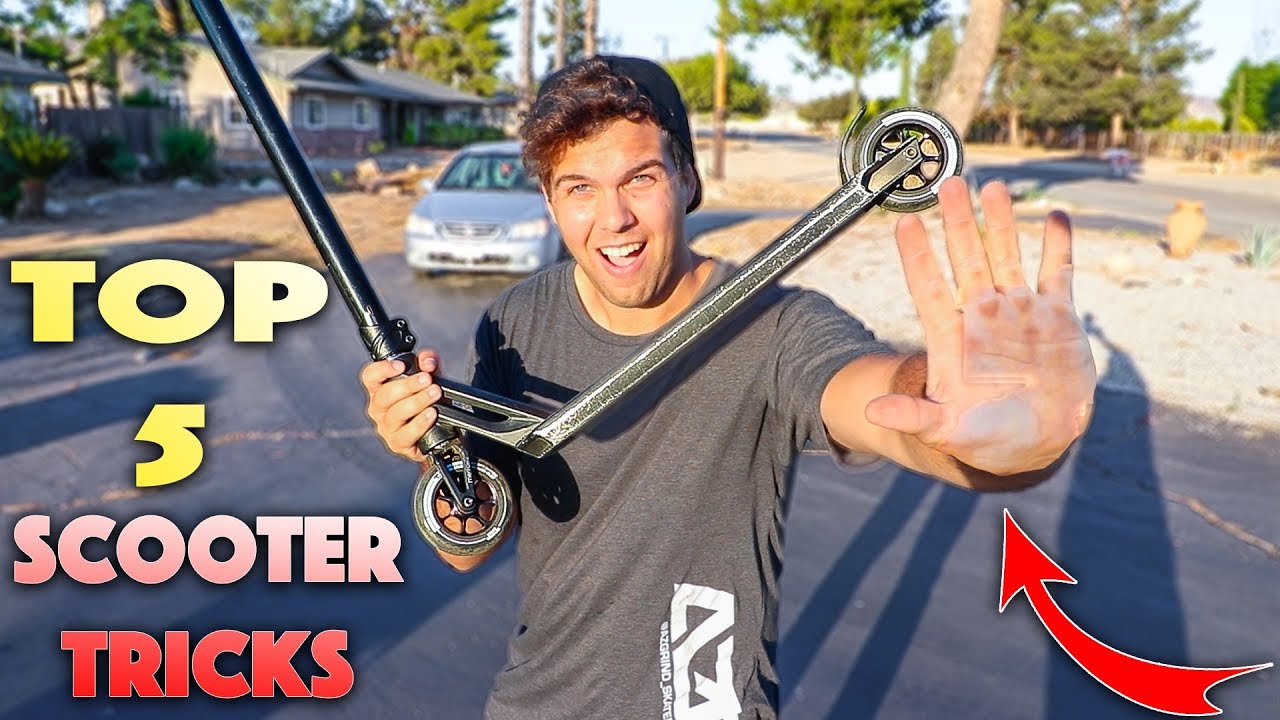 TOP 5 FLAT SCOOTER TRICKS! - YouTube