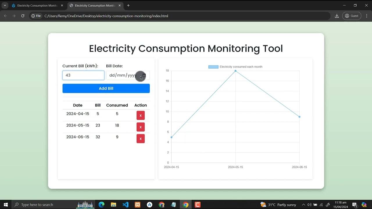 Electricity Consumption Monitoring App Youtube
