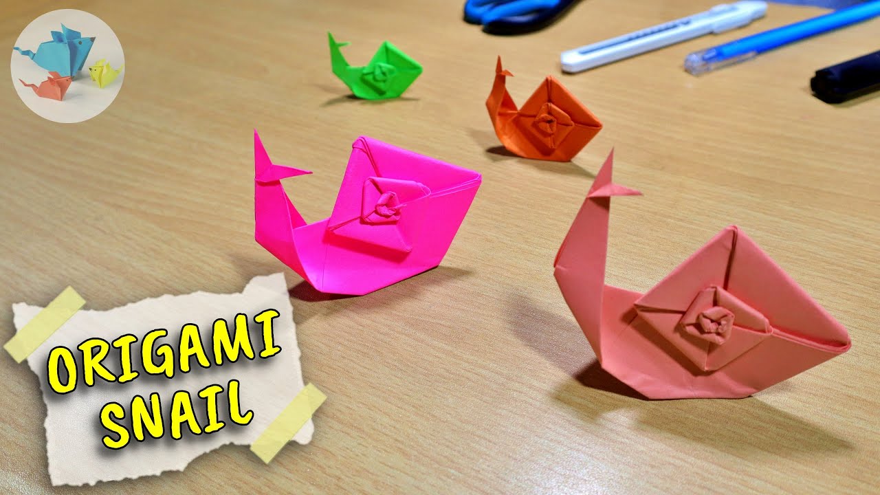origami snail tutorial | diy paper snail | origami snail instructions - YouTube
