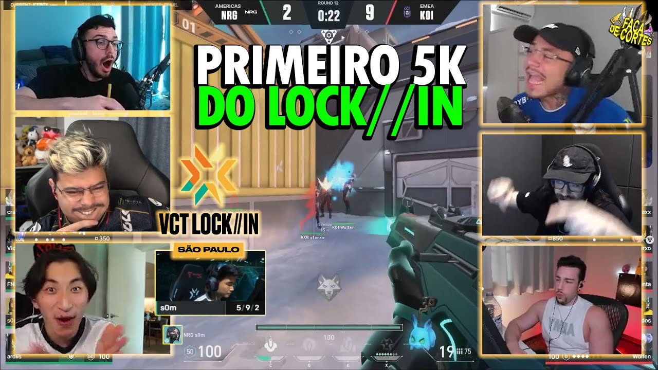 REAÇÃO DOS STREAMERS AO PRIMEIRO 5K DO LOCK//IN 2023 - YouTube
