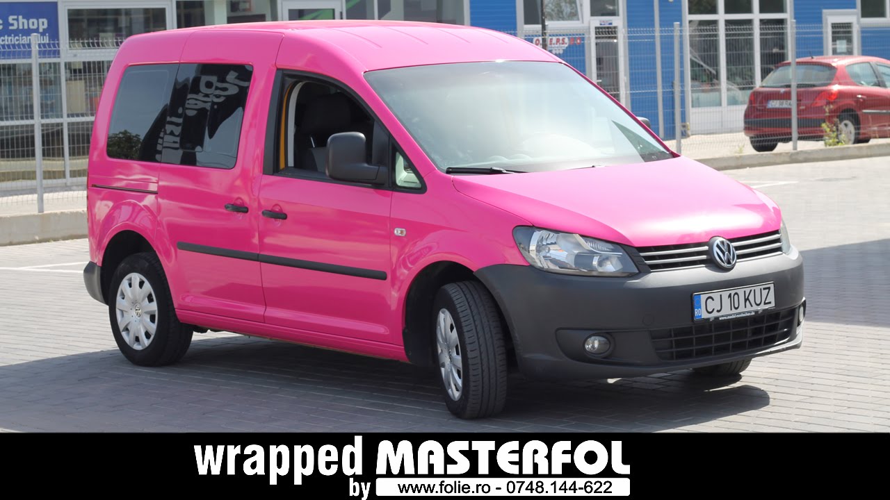 VW Caddy | Wrapped by Masterfol | Glossy Pink - YouTube